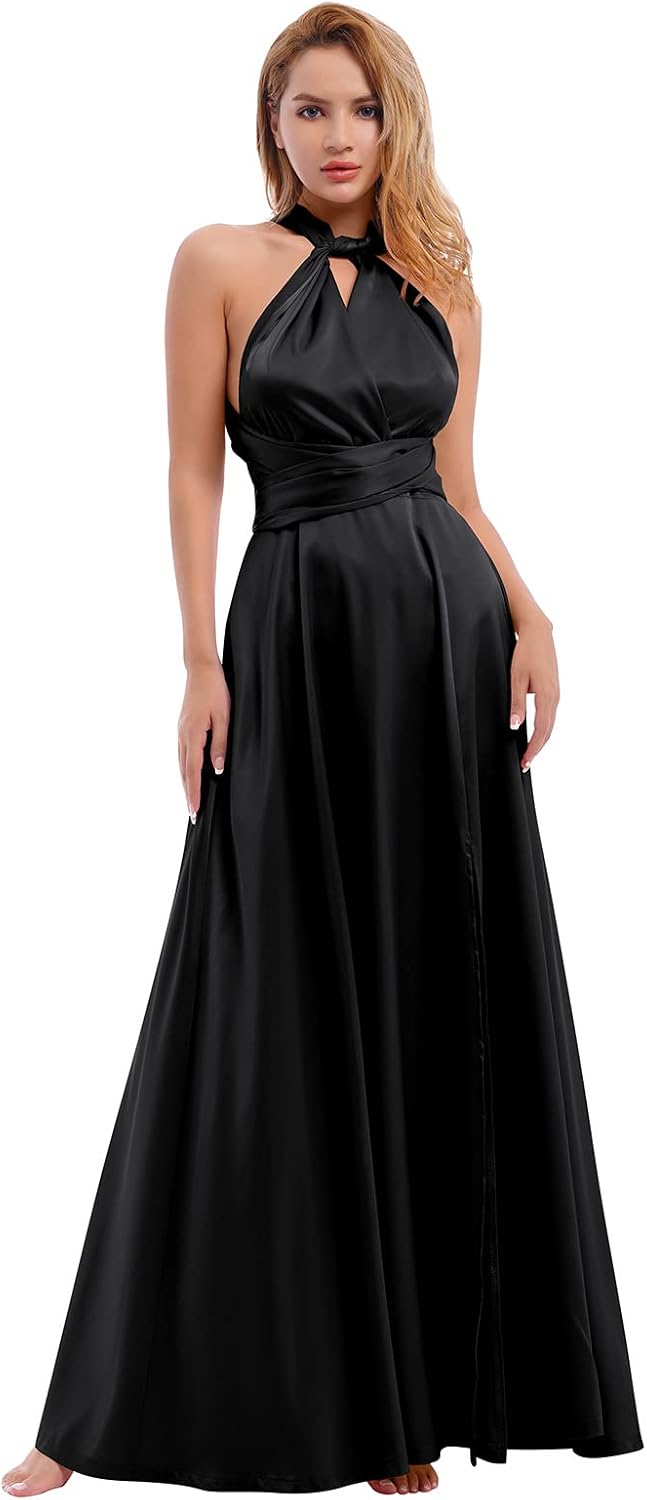 FYMNSI Women's Convertible Multi Way Transformer Wrap Dress Cocktail ...