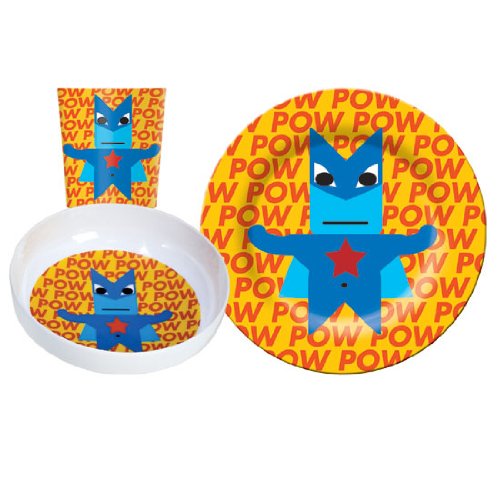 Amazon.com : Super Hero Pow Dish Set : Baby Dinnerware : Baby