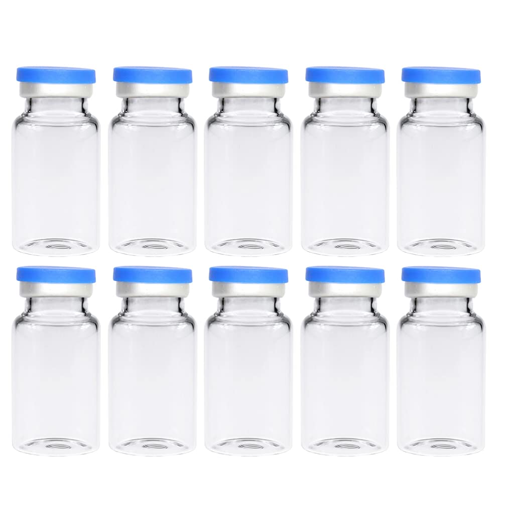 Buy ULTECHNOVOEmpty Glass Bottle 20pcs 10ml Clear Vial Transparent Vial ...