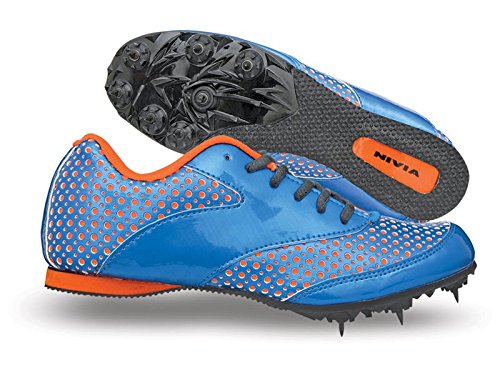 Nivia Men's Sky Light Mesh PU Orange and Blue Running Spikes - 8 UK ...
