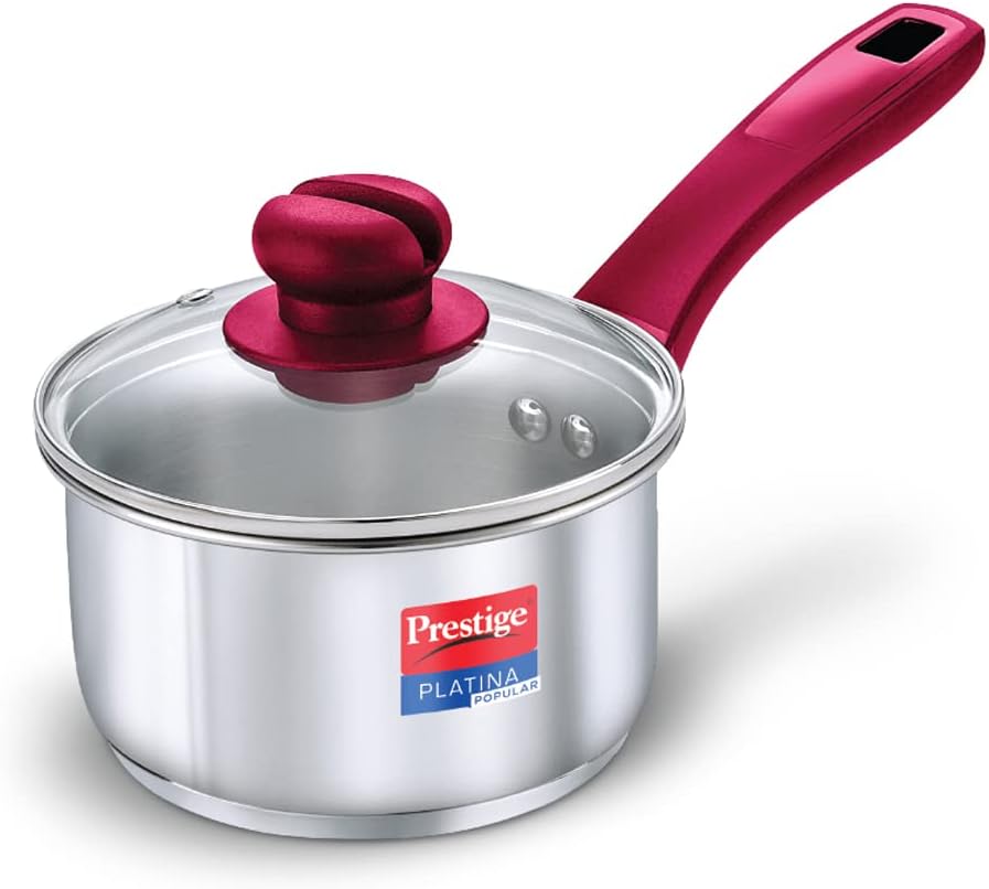 Buy Hawkins 1 Litre Tpan, Stainless Steel Tea Pan with Glass Lid ...