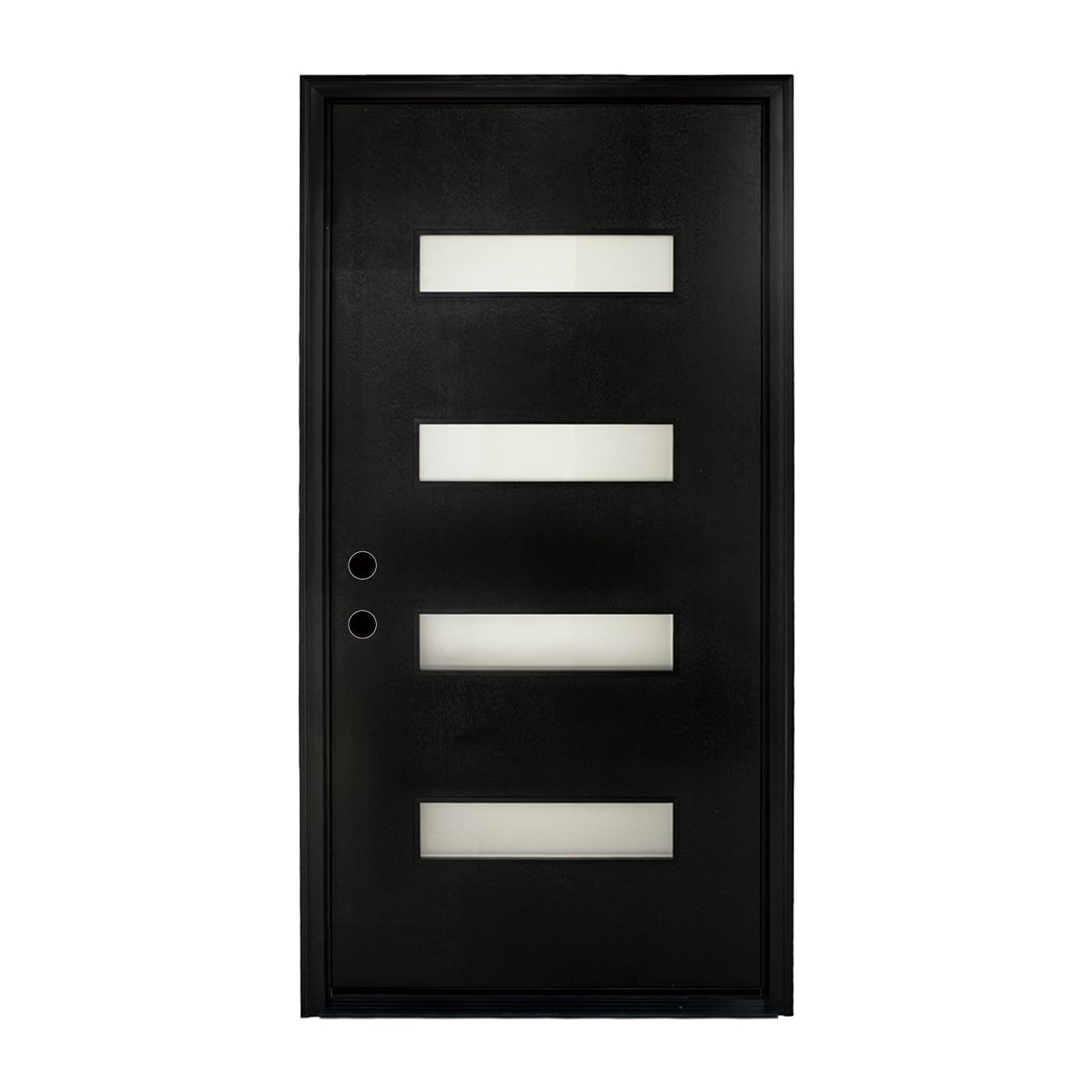 KHSHOW 36 x 80 Fiberglass Entry Door with Brickmould, Frosted Glass ...