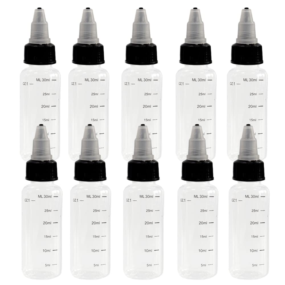 Amazon.com: NANSHINE Graduated Bottles 10PCS 30ml(1oz) PET Plastic ...