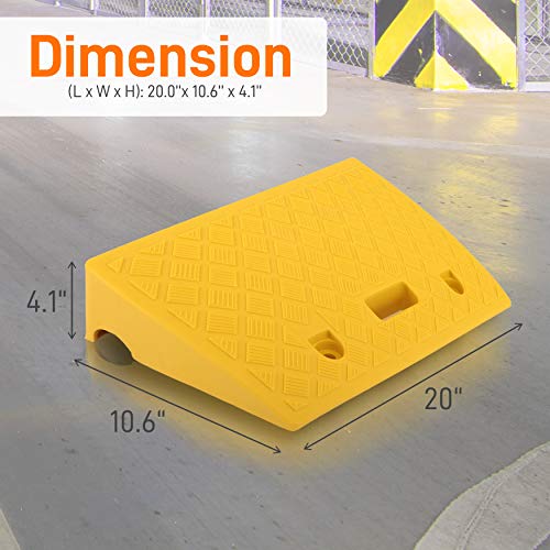 Portable Lightweight Plastic Curb Ramps – 2PC Heavy Duty Plastic ...