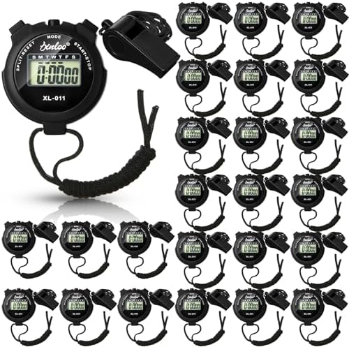 Amazon.com : Simgoing 48 Pcs Digital Stopwatch Timer Plastic Whistle ...