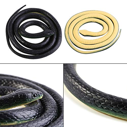 Weojeviy 51 Inch Large Realistic Rubber Snakes, Halloween Scary Toy ...