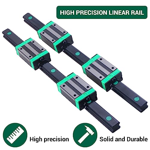 Snapklik.com : CNCYEAH Linear Guide Rail 2PCS HGR20 500mm Black Linear ...