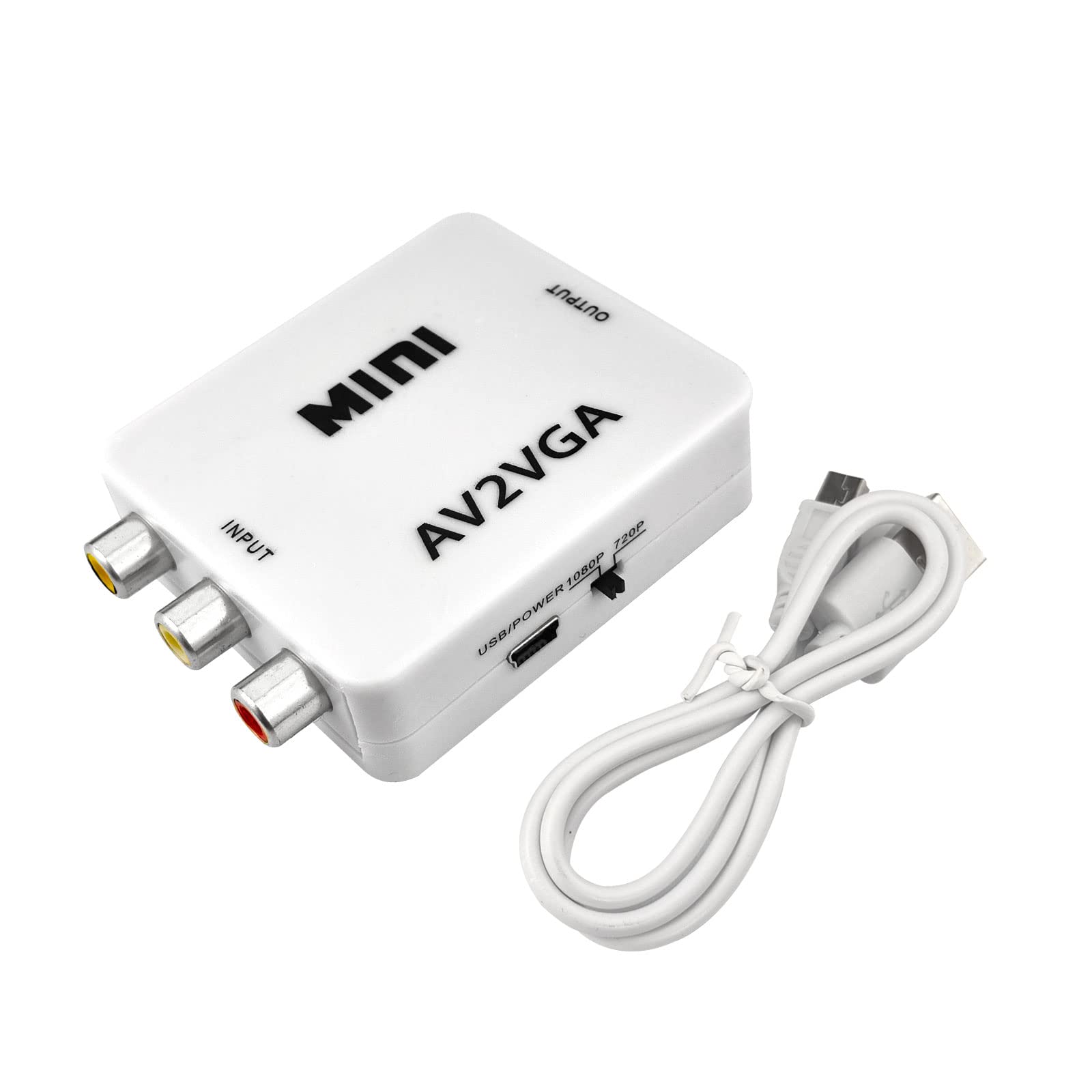 Amazon.com: Flylin AV to VGA Converter, TV SetTop Box Audio Video ...