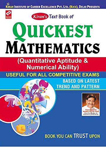 QUICKEST MATHEMATICS(QUANTITATIVE APTITUDE & NUMERICAL ABILITY)—ENGLISH ...