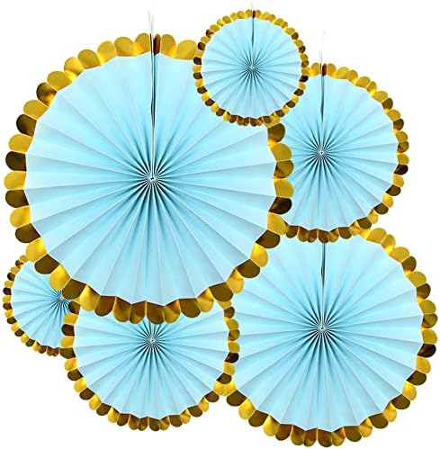 Amazon.com: Yosawa 6Pcs Paper Fan Flowers Hanging Paper Fans Decoration ...