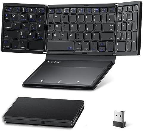 Amazon.com: Rovinda Foldable Bluetooth Keyboard, Portable Wireless ...