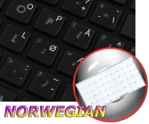 Amazon.com: NORWEGIAN KEYBOARD STICKERS ON TRANSPARENT BACKGROUND WITH ...
