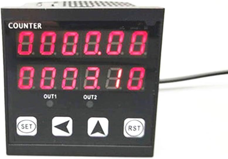 JIAWANSHUN Length Meter Counter with Encoder and Control Box Length Controller Roller-type ...