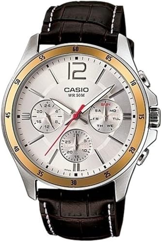 Amazon.com: Casio Enticer Chronograph White Dial Men's Watch - MTP ...