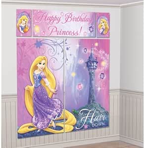 Amazon.com: 2 X Rapunzel Scene Setter Wall Decorating Kit Tangled ...