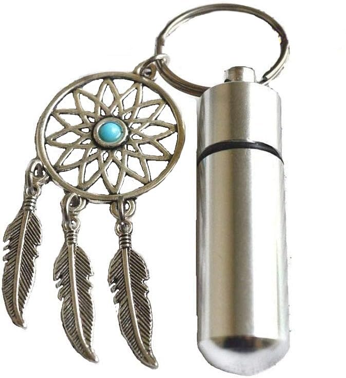 Amazon.com: Classic Silver Cremation Urn/Vial Keychain/Keepsakes with ...