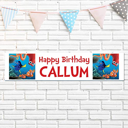Finding Nemo Dory Banner Personalised Party Banner 900x210mm : Amazon ...