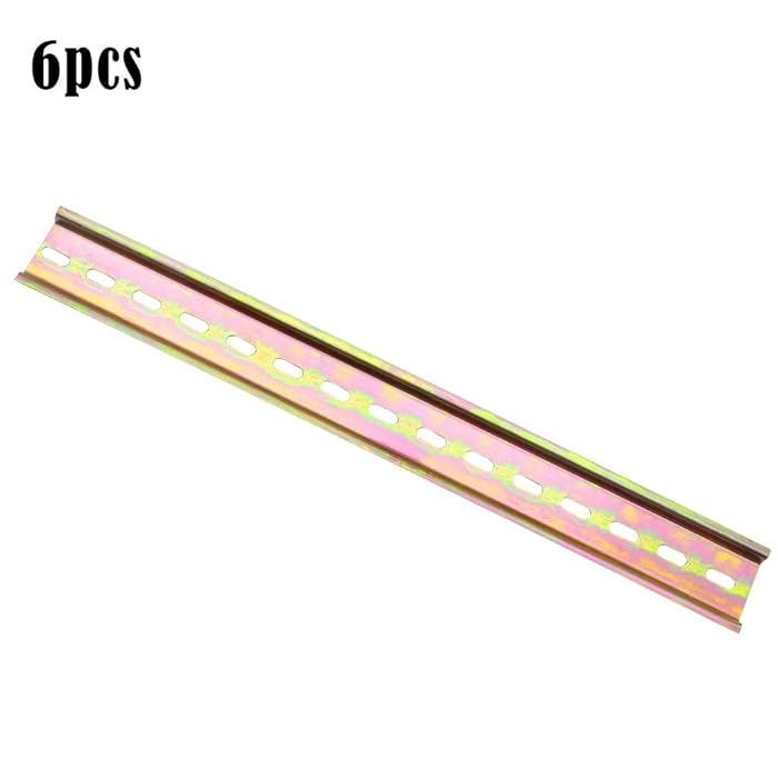 Buy KiKiHong 6 Pcs DIN Rail Slotted Steel 35mm Width DIN Mounting Rail ...