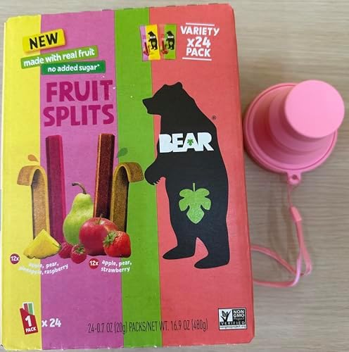 Amazon.com: Bear Real Fruit Snack Rolls, Strawberry & Raspberry Variety ...