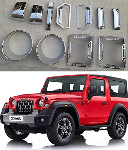Smart Auto Exterior Chrome Combo Accessories Kit for Mahindra Thar 2020 ...