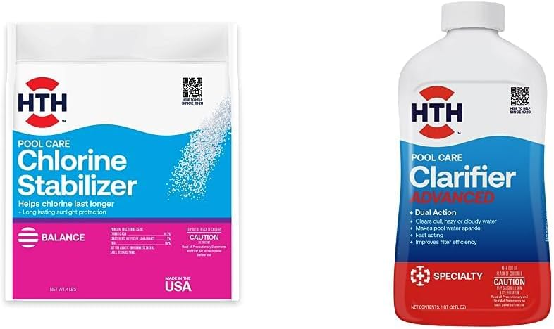 Amazon.com : HTH Swimming Pool Care Bundle - Stabilizer, Clarifier, and ...