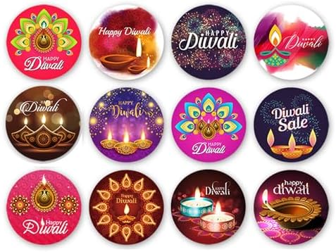 Amazon.com: 50 pcs Diwali Festival Sticker Happy Indian Lable Stickers ...