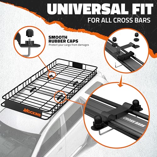 Snapklik.com : 84x39x6 Adjustable Car Roof Rack Basket 250lb Capacity ...