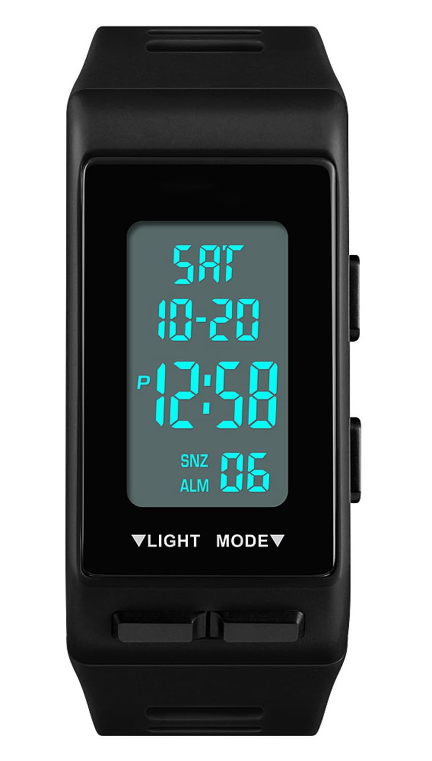 Amazon.com: Watches for Men Digital Sports Black Rectangular Watches ...