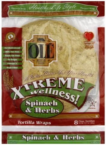 Amazon.com: Ole Mexican Wrap Xtreme Spinach and Herb, 8 Count (Pack of ...