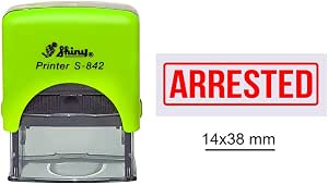 Amazon.com : MeetYouAffection Shiny S-842"Arrested" Self Inking Rubber ...