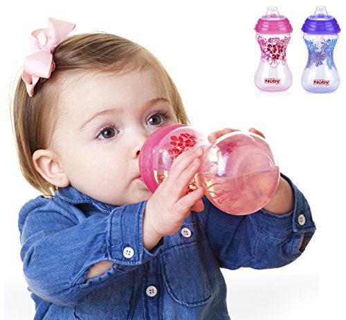 Nuby 2-Pack Designer Series No-Spill Clik-It Cups with Spout, - Want It All
