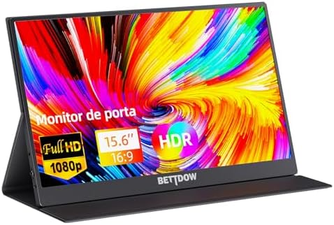 Monitor Portatil 15,6'', FHD 1080P 100% SRGB Monitor Portátil Conectado ...