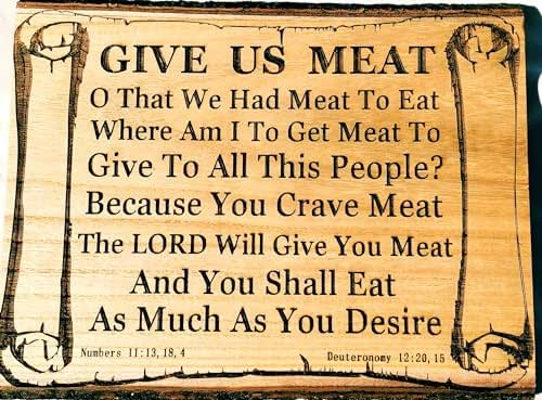 Amazon.com: Give Us Meat - Bible Verse Unique Wall Art - Beautiful ...