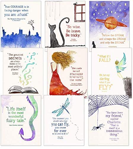 Amazon.com: Children's Literature Inspirational Quote Poster Set ...