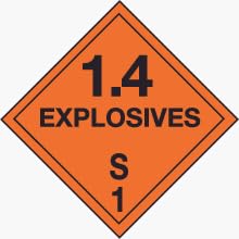 Amazon.com : Explosives 1.4S 6 inch by 6 inch Magnetic Sign : Magnetic ...