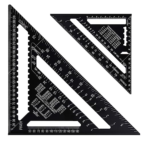 7 Inch & 12 Inch Imperial Triangle Ruler, Triangle Ruler Rafter Square ...