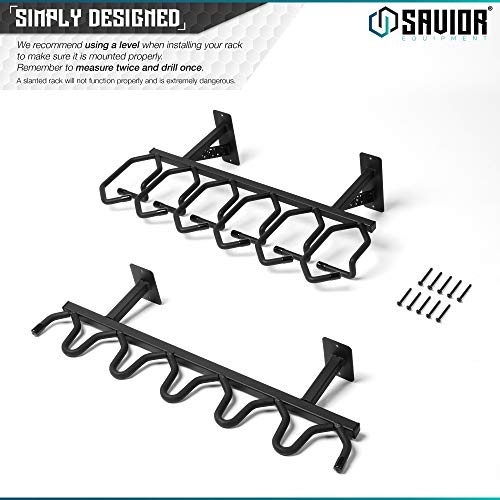 Snapklik.com : Savior Equipment Obsidian Black Wall-Mount Rifle Rack ...