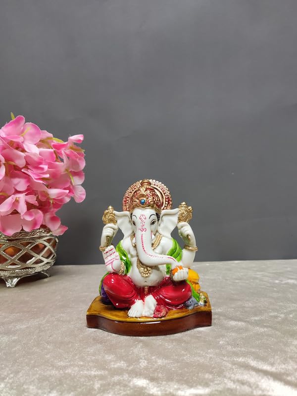 Buy PRATIMA Polyresin Mugut Ganesh Idol| Vinayak Statue|Ganpati Murti ...
