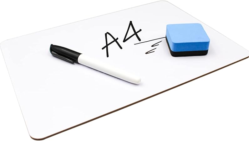 Small Whiteboard A4, Mini Whiteboard Double-Sided Set, Contains ...