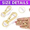 Amazon.com: 100PCS Swivel Clasps Lanyard Snap Hooks with Key Rings ...