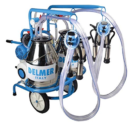 DELMER DOUBLE BUCKET MILKING TROLLEY : Amazon.in: Pet Supplies