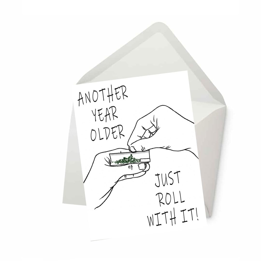 Amazon.com : Just Roll With It, Weed Card, Marijuana Card for Women ...