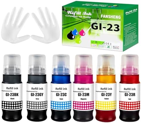 Amazon.com: FANSHENG GI-23 Printer Ink for Canon GI23 Ink Refill ...