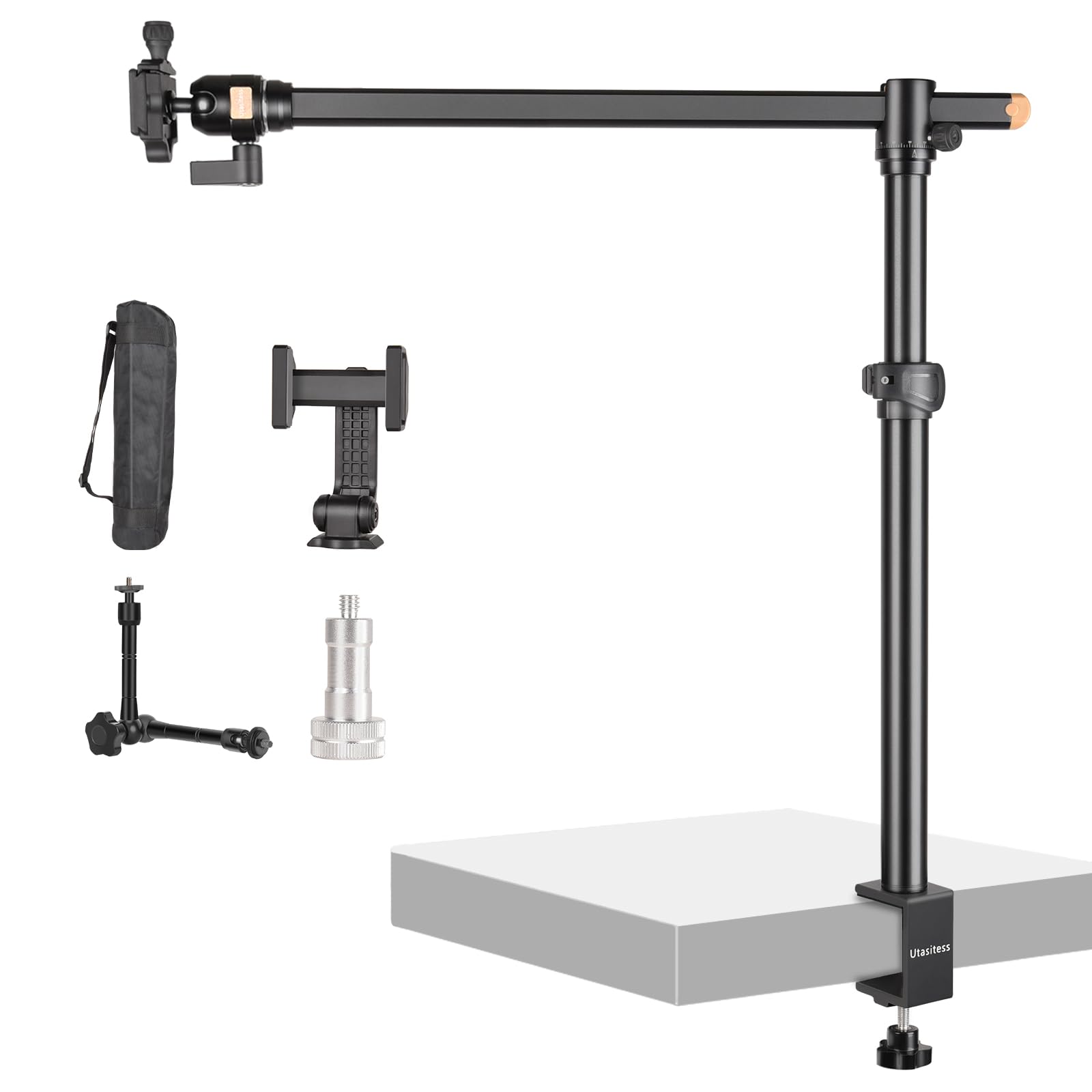 Amazon.com : Utanispee Camera Desk Mount Stand Overhead Camera Mount ...