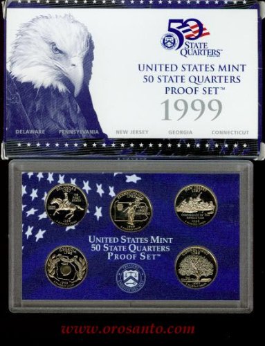 Amazon.com: 1999-S 50 STATE QUARTERS PROOF SET - 5 COINS
