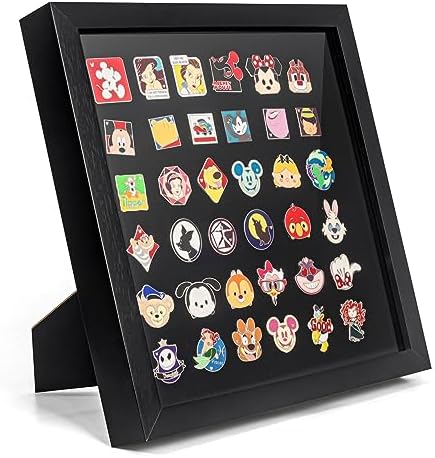 Amazon.com: Enamel Pin Display Frame, 11x11 Shadow Box for Wall and ...