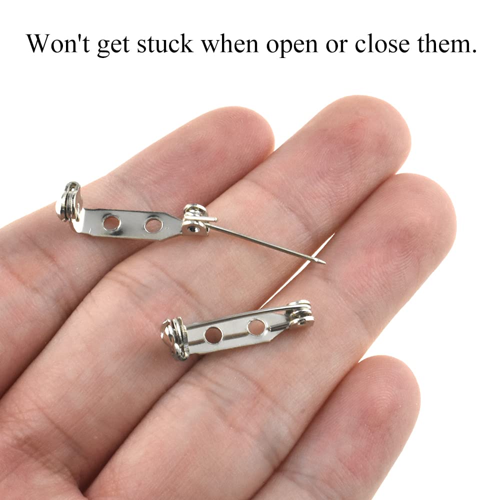 Yadaland Rotatable Brooch Bar Pin Safety Back Clasp 20mm Length with 3 ...
