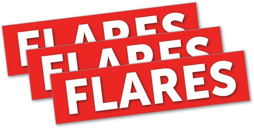 Amazon.com: 3 x Flares Sticker Decal Safety Sign Car Vinyl : Automotive
