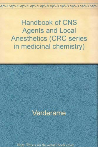Amazon | CRC Handbook of Cns Agents and Local Anesthetics | Verderame ...