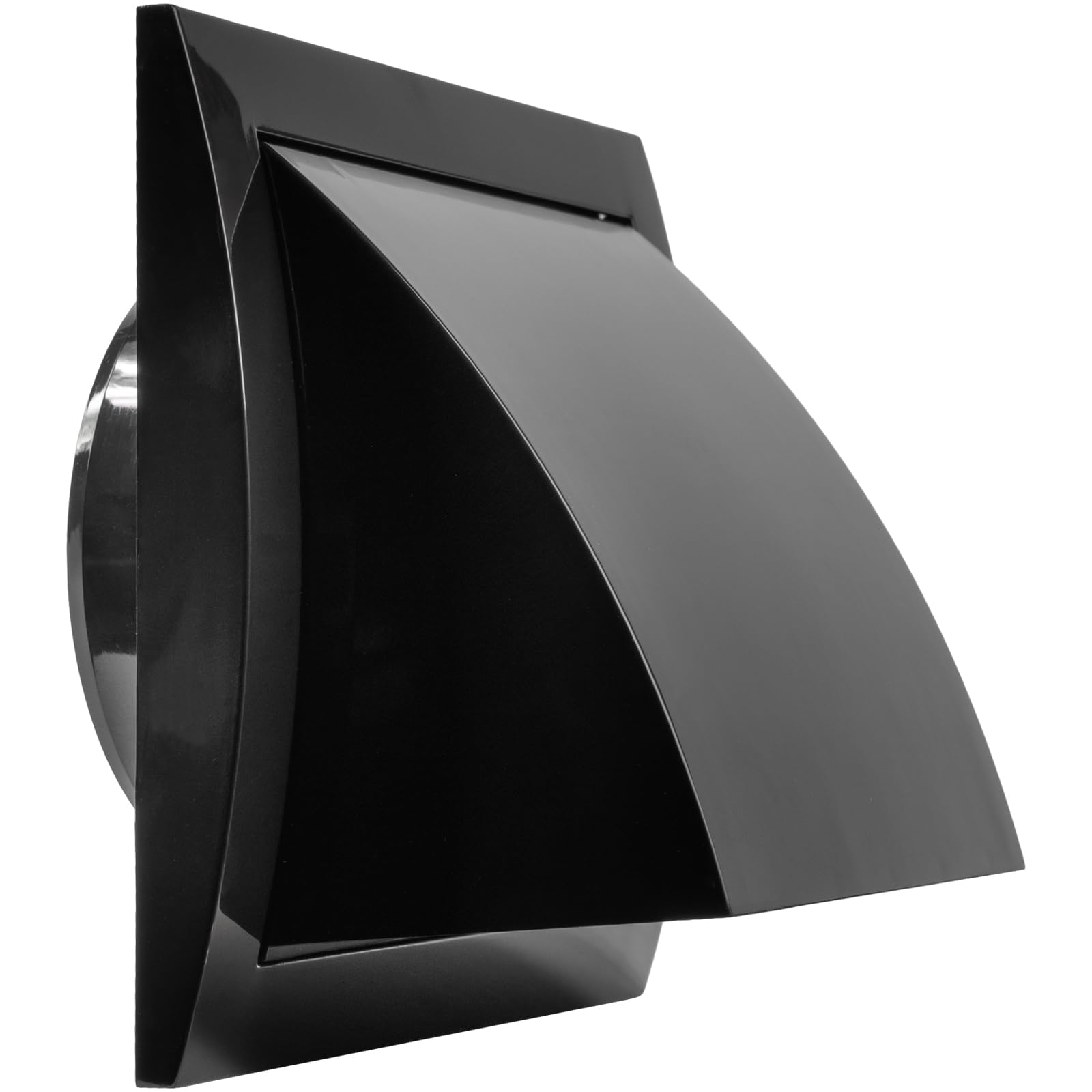 4'' Inch / 100 mm Exhaust Hood Vent with Rain Cover, Black, Indoor and ...